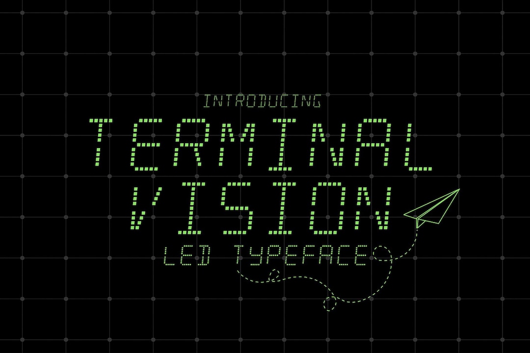 Terminal Vision – Led-inspired Font for Airport Signs, Digital Displays ...