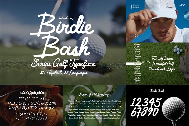 Golf Font Bundle | 276 Golf-themed Fonts for Courses, Clubs, Events ...