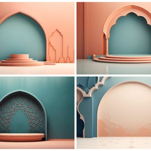 16 Arabic Podium Backdrop Backgrounds for High-end Product ...