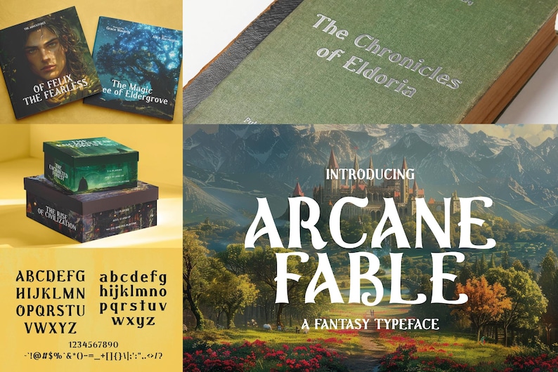 Fantasy Font Bundle – 50 Magical Enchanted Fonts for Books, Rpgs, Logos ...