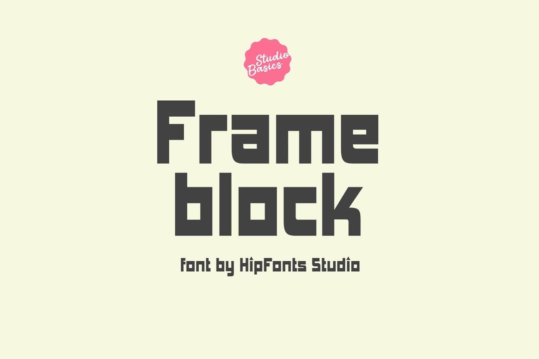 Frameblock – Square Geometric Display Font | Strong Architectural ...