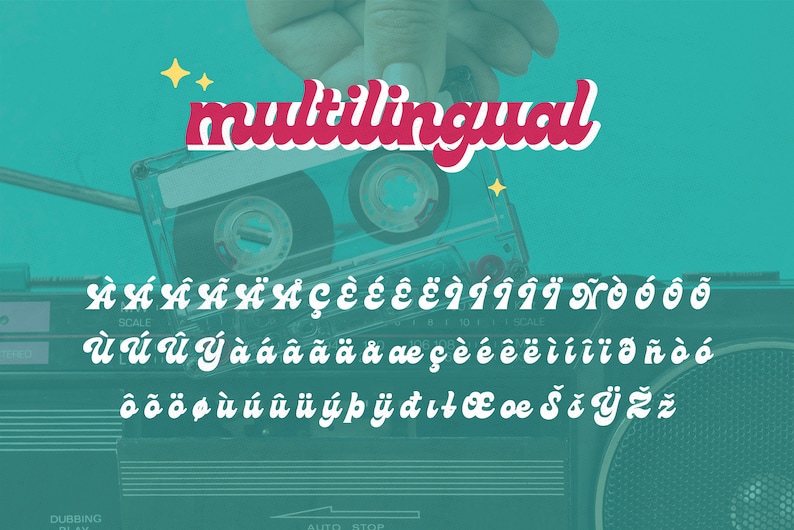 Moonlight - Groovy Disco Font | Vintage Font, Retro Font, Funkadelic ...