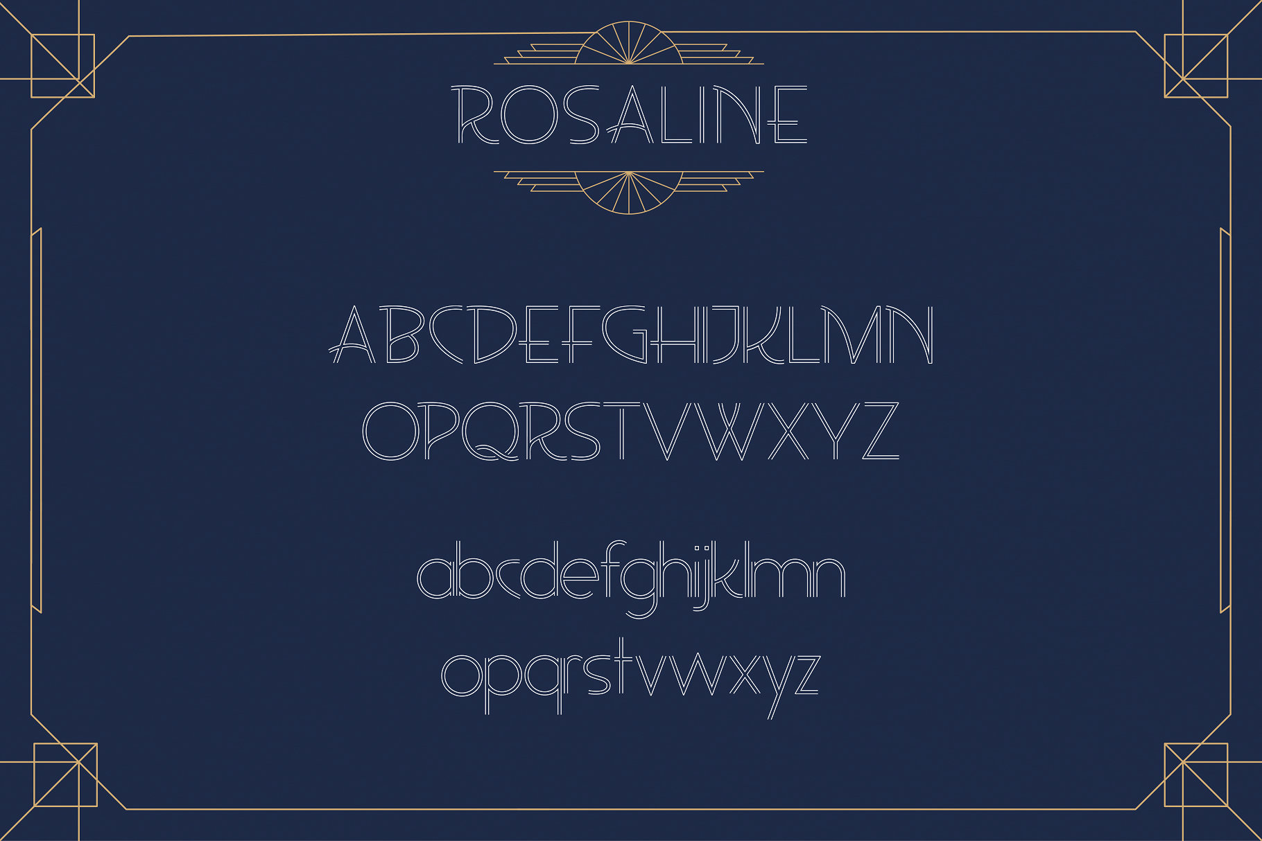 Rosaline Art Deco Font the Great Gatsby Font Chicago Font Jazz Font ...