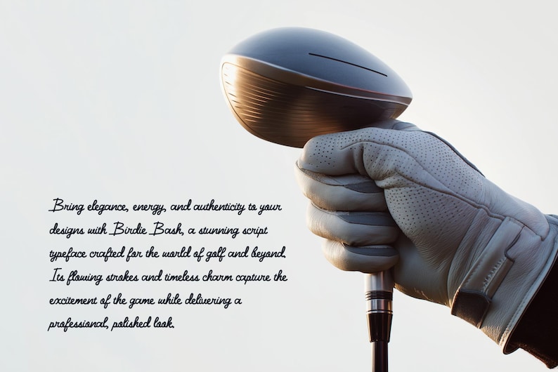 Birdie Bash Golf Script Font for Elegant Logos Branding Apparel ...