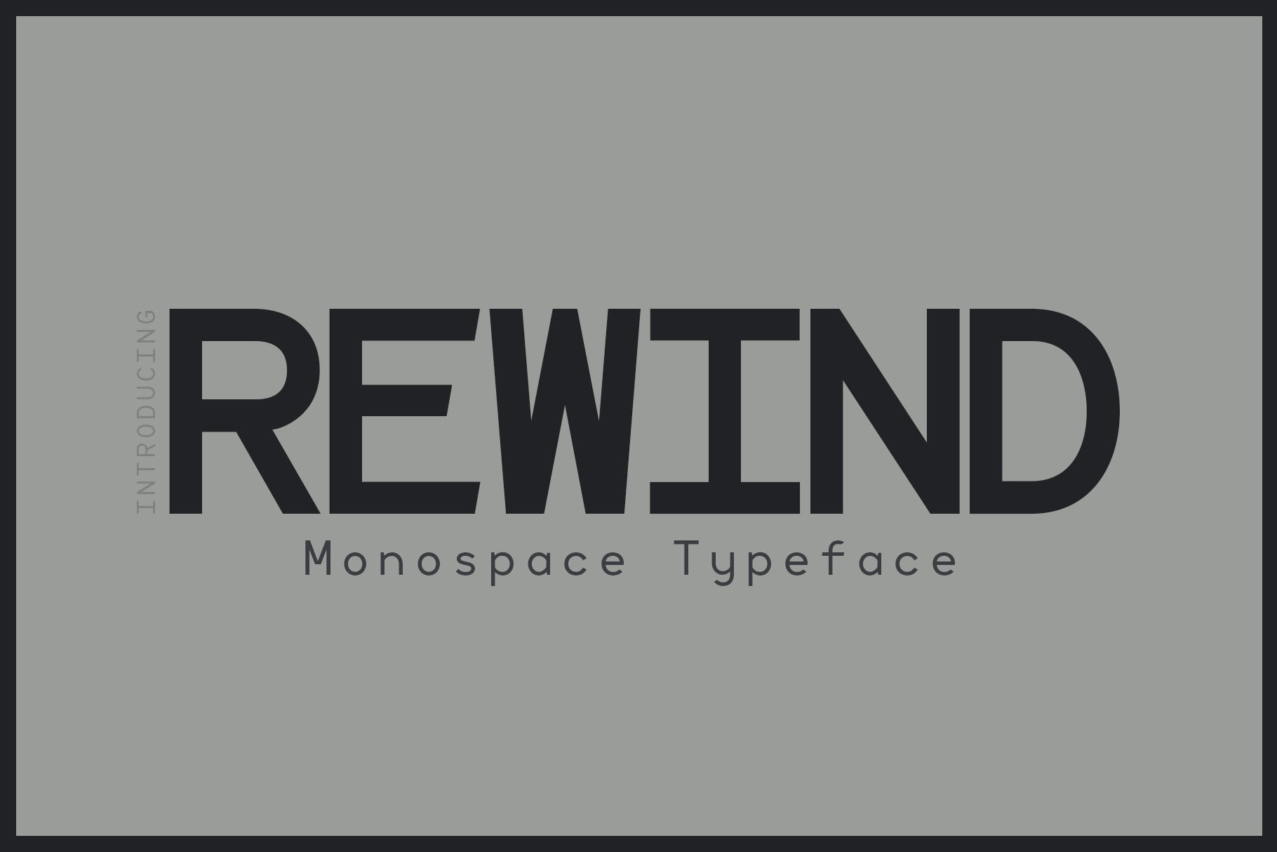 Rewind Monospace Font Subtitle Font, Computer Font, Coding Font, 1980s ...