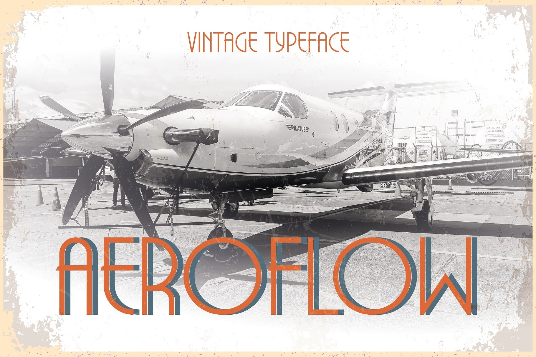Aeroflow - Vintage Aviation Font | Flight Font, Aeroplane Font, Retro ...