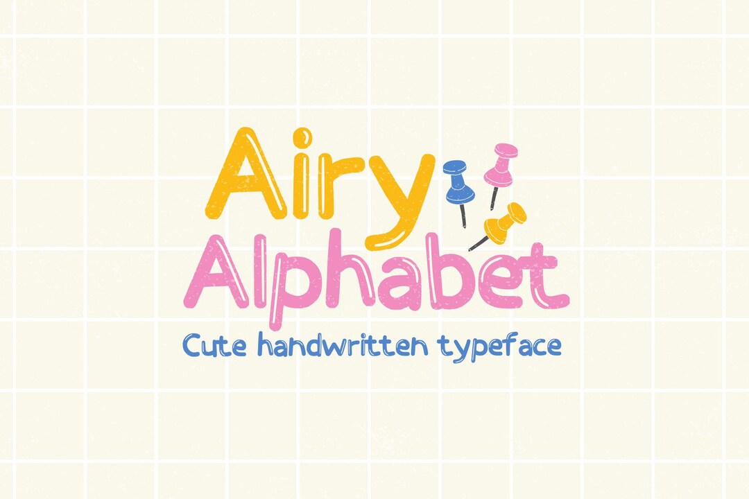 Airy Alphabet – Cute & Quirky Handwritten Font | Adorable Aesthetic ...