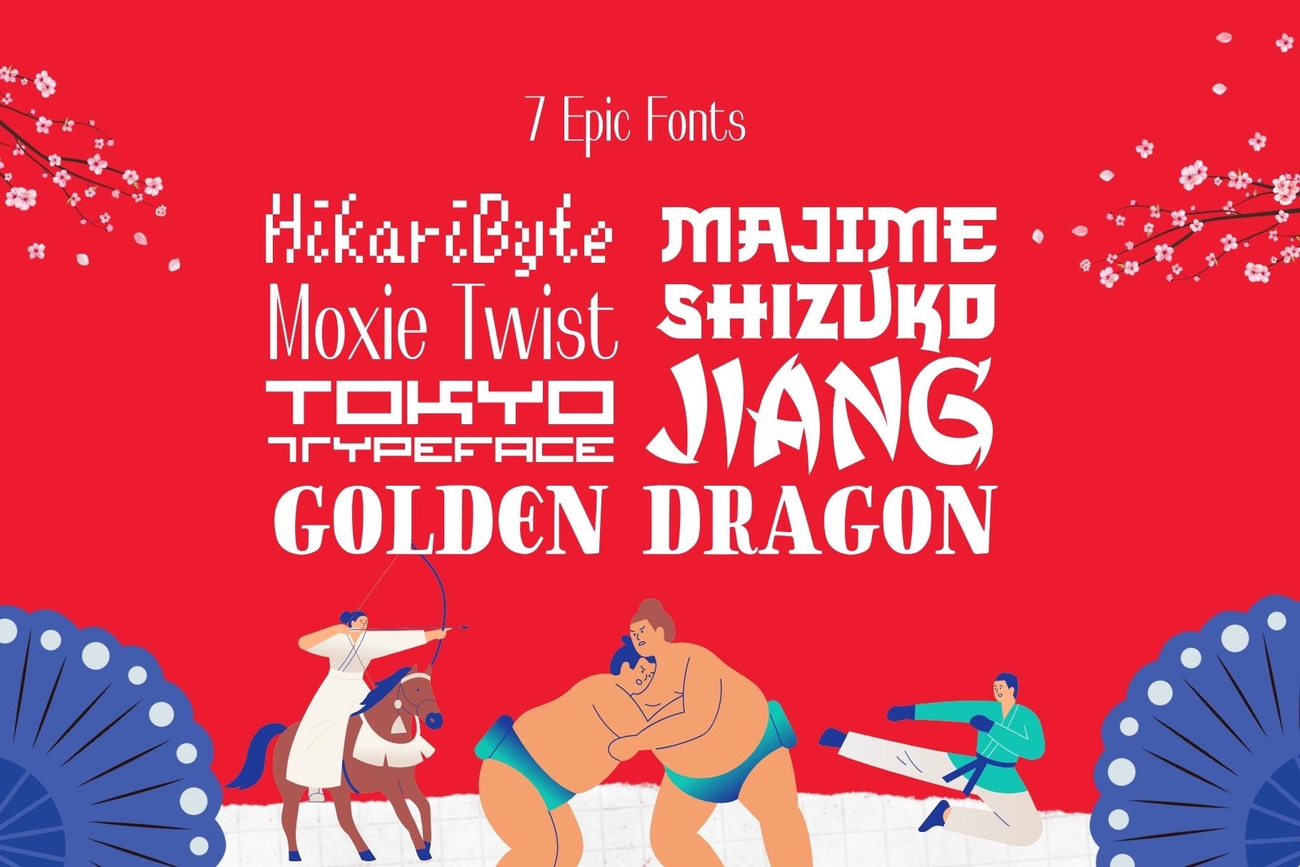 7 Authentic Japanese Style Fonts | Samurai, Kanji & Calligraphy ...