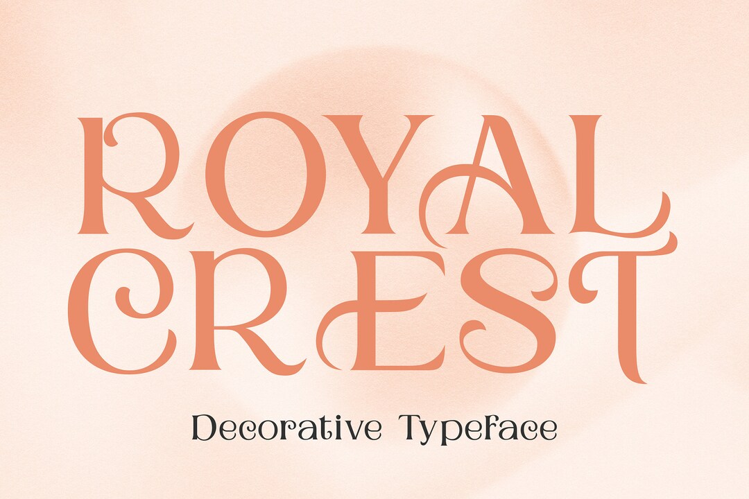 Royal Crest - Decorative Font | Serif Font, Retro Font, Vintage Font ...