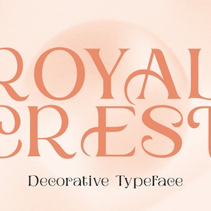 Royal Crest - Decorative Font | Serif Font, Retro Font, Vintage Font ...
