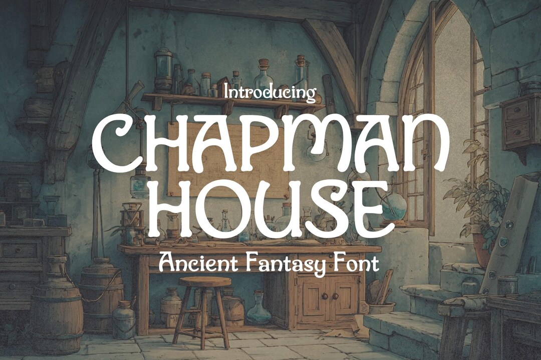 Chapman House Fantasy Font. Medieval Typeface for Book Covers, RPG ...