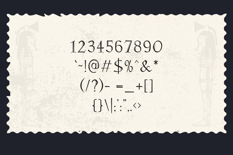 Phantom Sigil Font – Ancient Egyptian Inspired Serif Typeface With 65 ...
