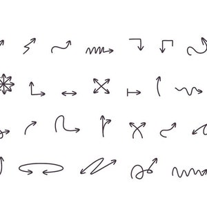 Hand Drawn Arrows Font - Etsy