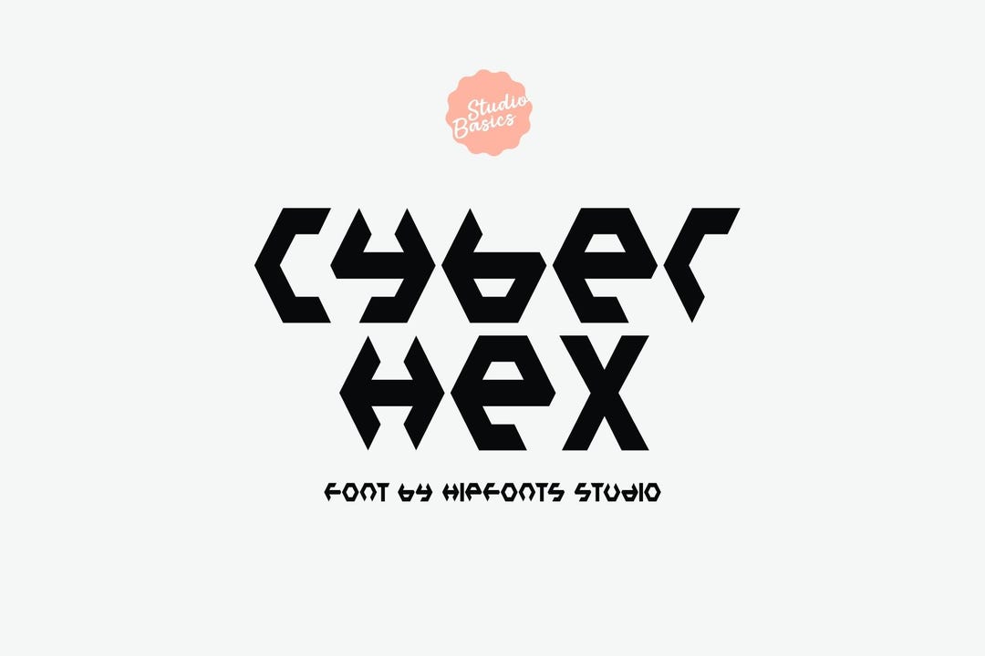Cyberhex Font – High-tech Hexagonal Typeface | Futuristic Headline ...