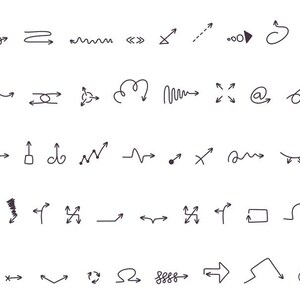 Hand Drawn Arrows Font - Etsy