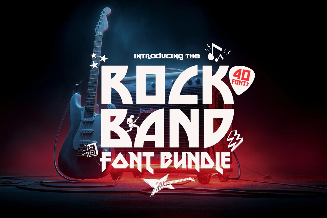 Rock Font Bundle – Punk, Metal & Alternative Band Fonts for Bands ...