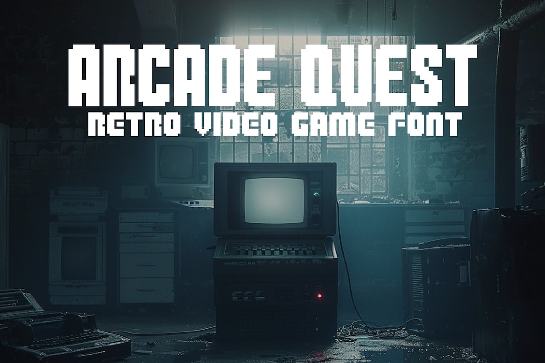 Arcade Quest Font: Ultimate 8-bit Pixel Font for Retro Gaming, Vintage ...