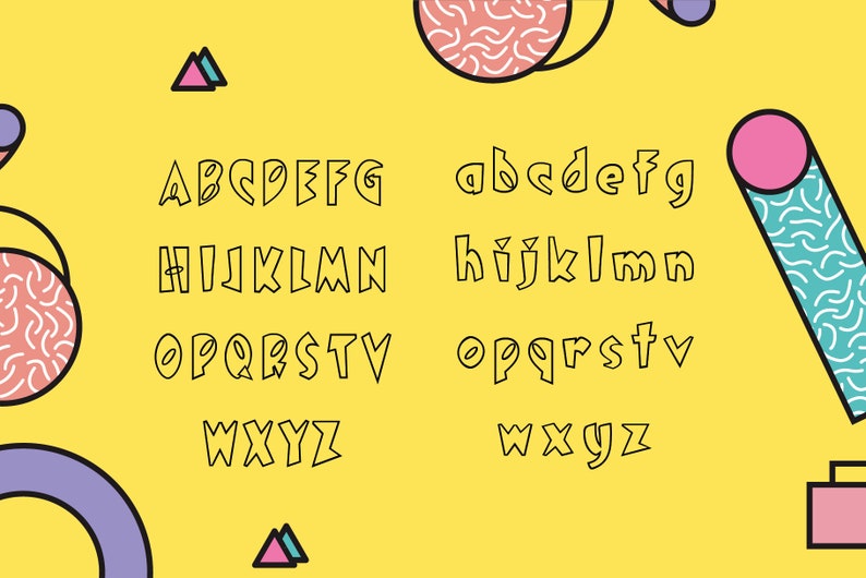 Memphis - 1980s Inspired Font | Canva Font, Cricut Font, Outline Font ...