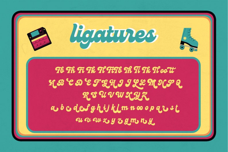 Moonlight - Groovy Disco Font | Vintage Font, Retro Font, Funkadelic ...