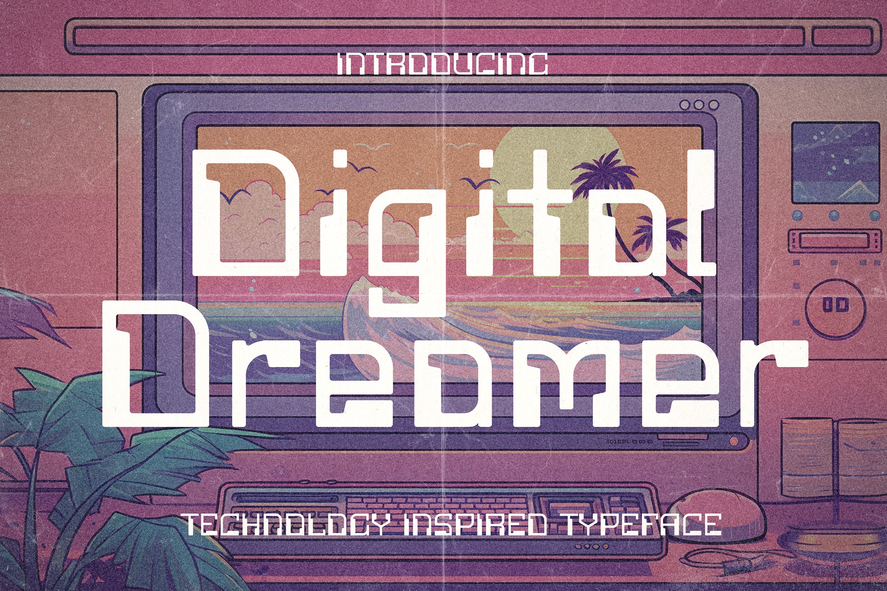 1980s Nostalgia: Digital Dreamer Font – Perfect for Retro Posters, Neon ...