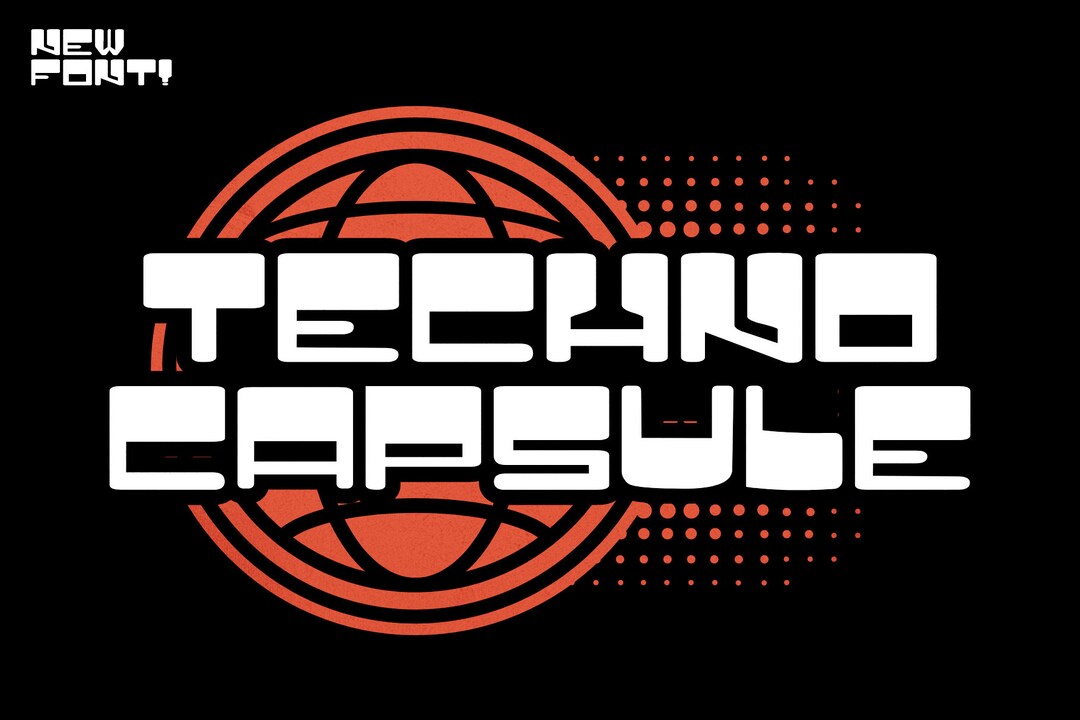 Techno Capsule - Futuristic Typeface | Retro Font | Cyber Font ...
