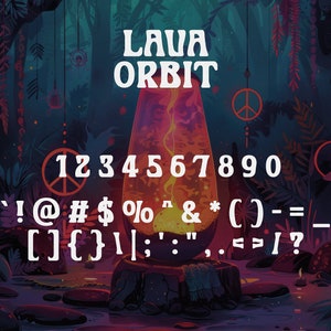 Lava Orbit 1970s Typeface - Retro Groovy Font Inspired by Lava Lamps ...