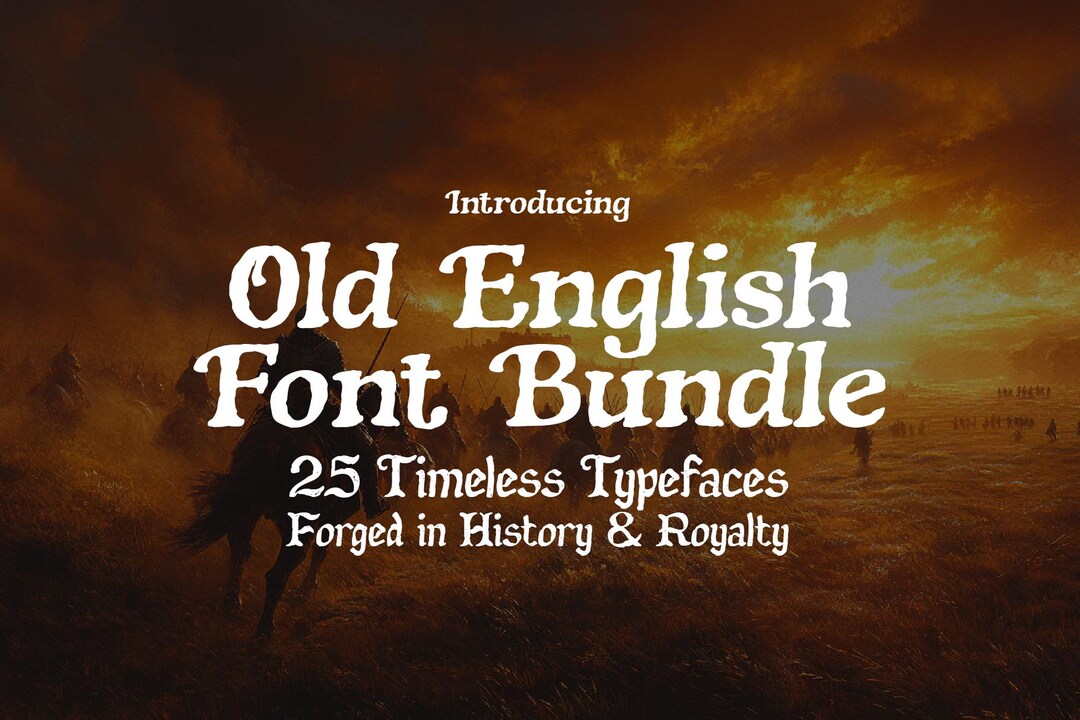 The Old English Font Bundle – 25 Majestic Medieval, Gothic, and Fantasy ...