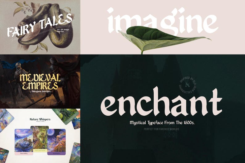 The Old English Font Bundle – 36 Majestic Medieval, Gothic, and Fantasy ...