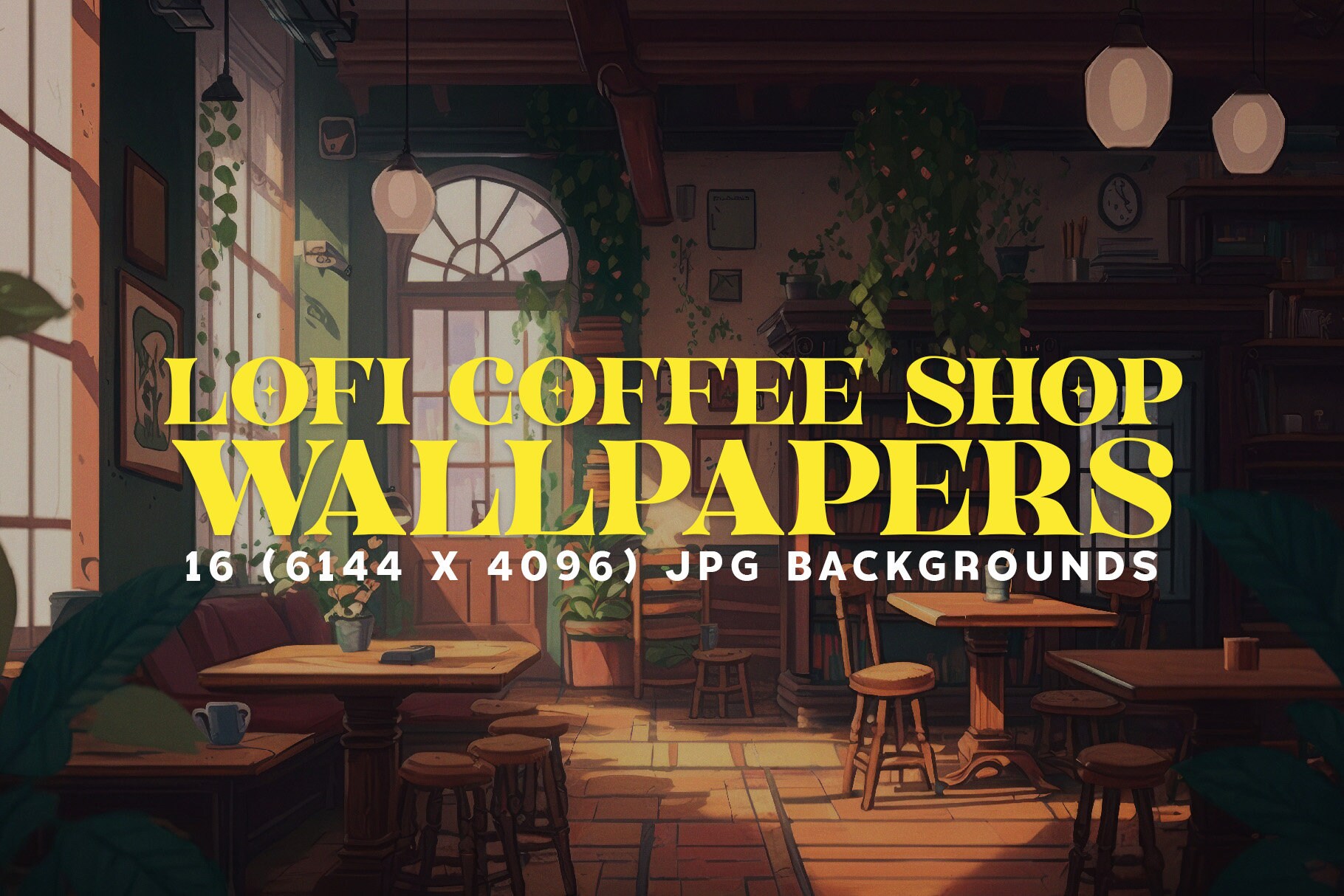 16 Cozy Lofi Coffee Shop Backgrounds (6K Resolution) - Etsy