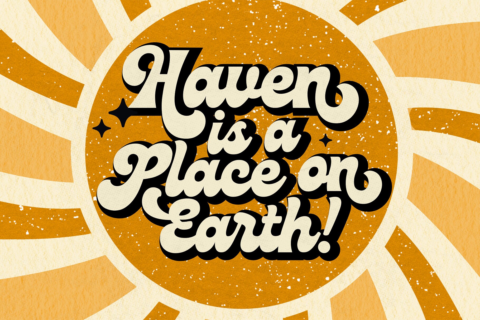 Moonlight Groovy Disco Font Vintage Font, Retro Font, Groovy Font ...