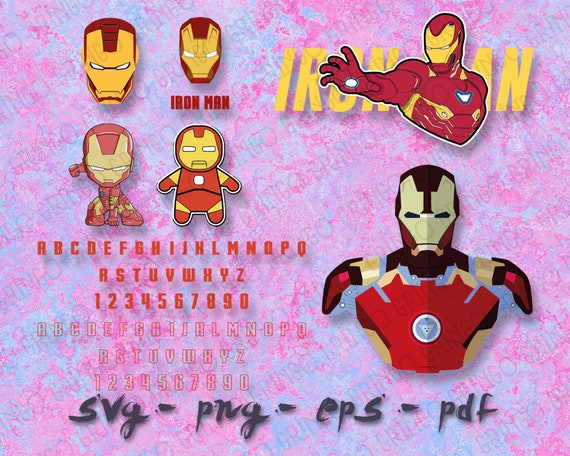 Iron Man SVG Iron Man Font SVG Iron Man Alphabet SVG Iron | Etsy UK