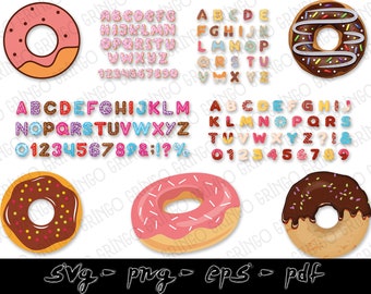 Donut Letters Svg - Etsy