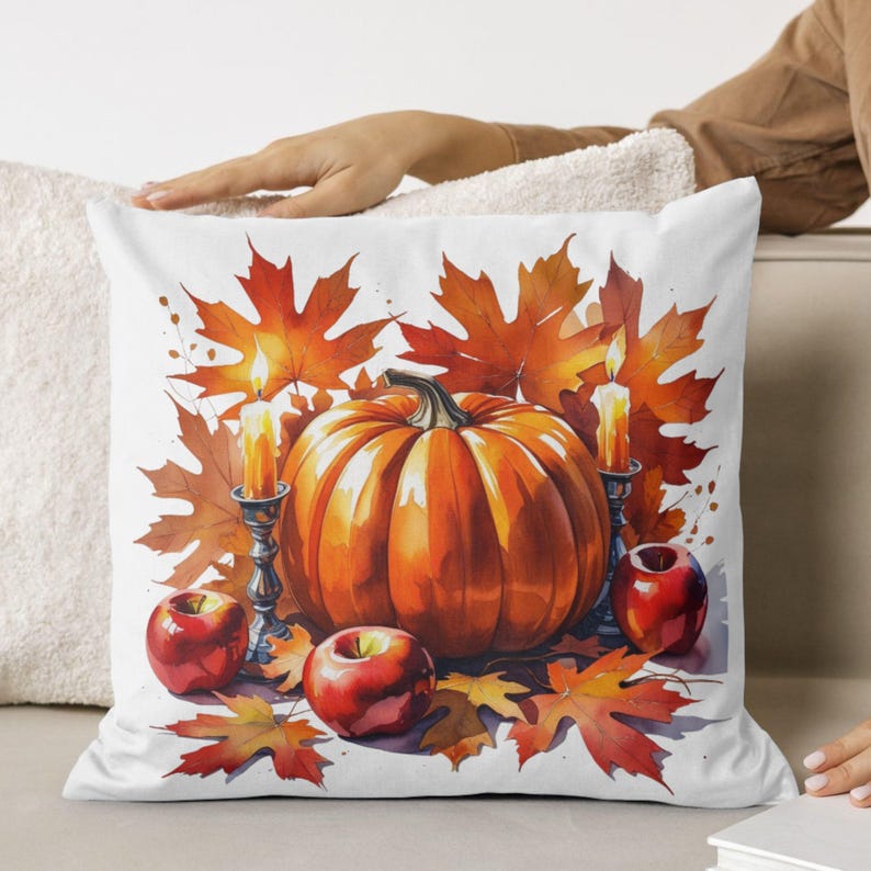 Whimsy Harvest Pumpkin Clipart Bundle – Thanksgiving Watercolor Art ...