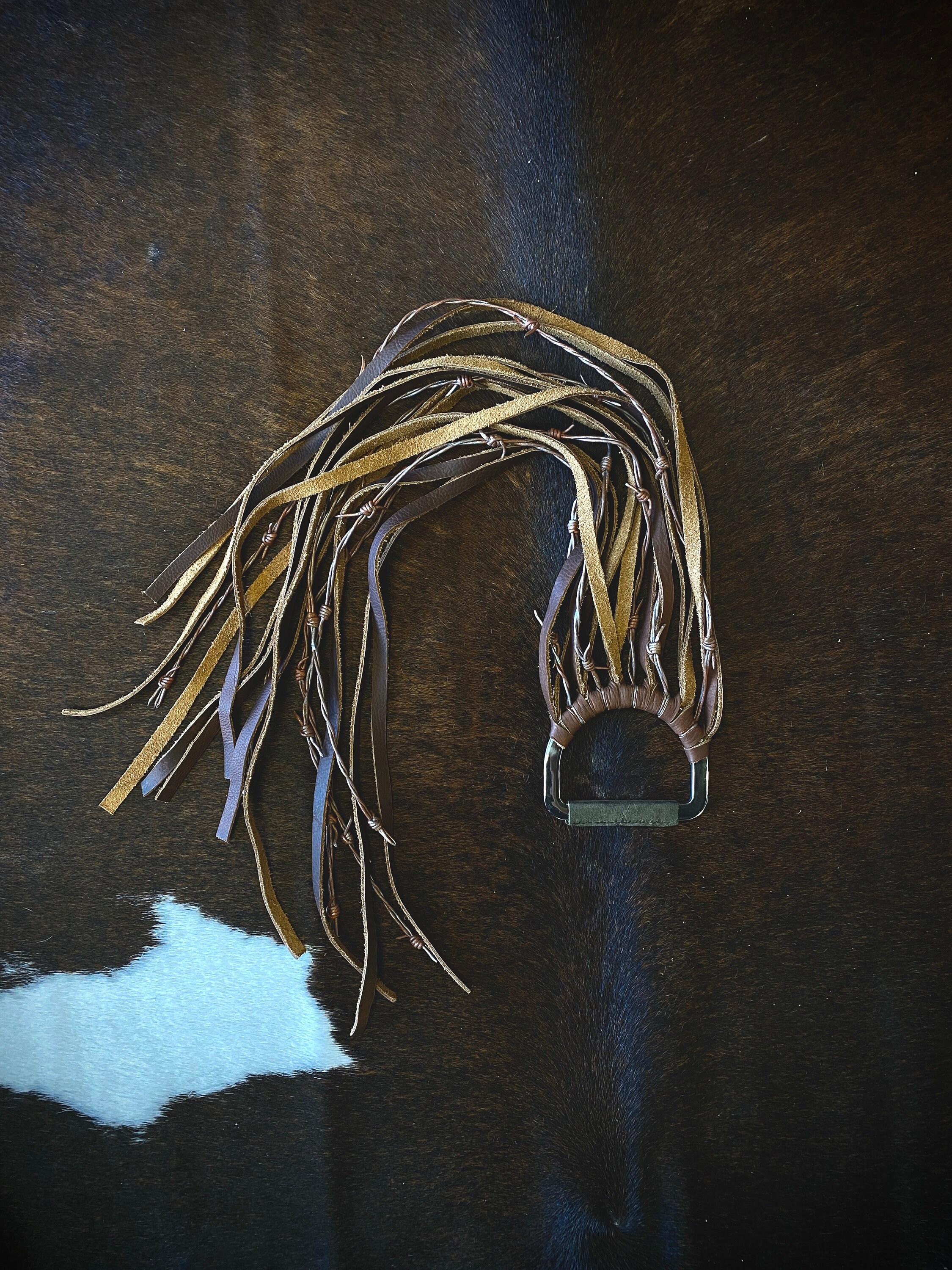 The Devil’s Rope - Hand-made Leather Flogger With Barbed Wire Shaped ...