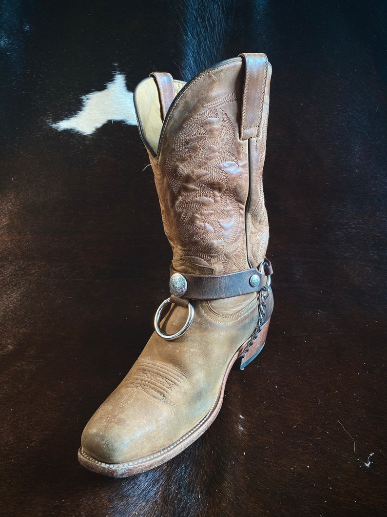 The Boot Strap — Full Grain Water Buffalo Leather Strap-on Dildo Boot Harness (dildo Not ...