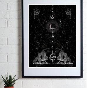 Divine Feminine Moon Goddess Spiritual Boho Print INSTANT DOWNLOAD ...