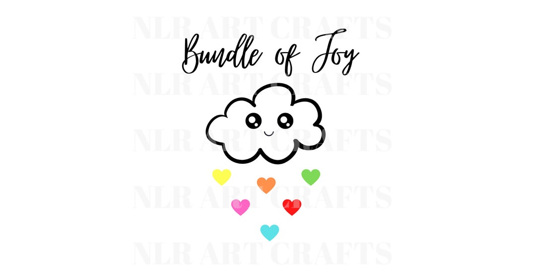 Cute Bundle of Joy Cloud Kawaii Style for Baby Digital Template Tops ...