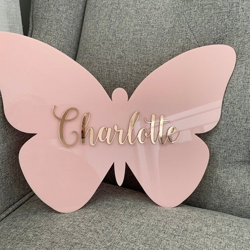 Butterfly Birth Announcement Sign Baby Plaque Disc - Etsy Australia
