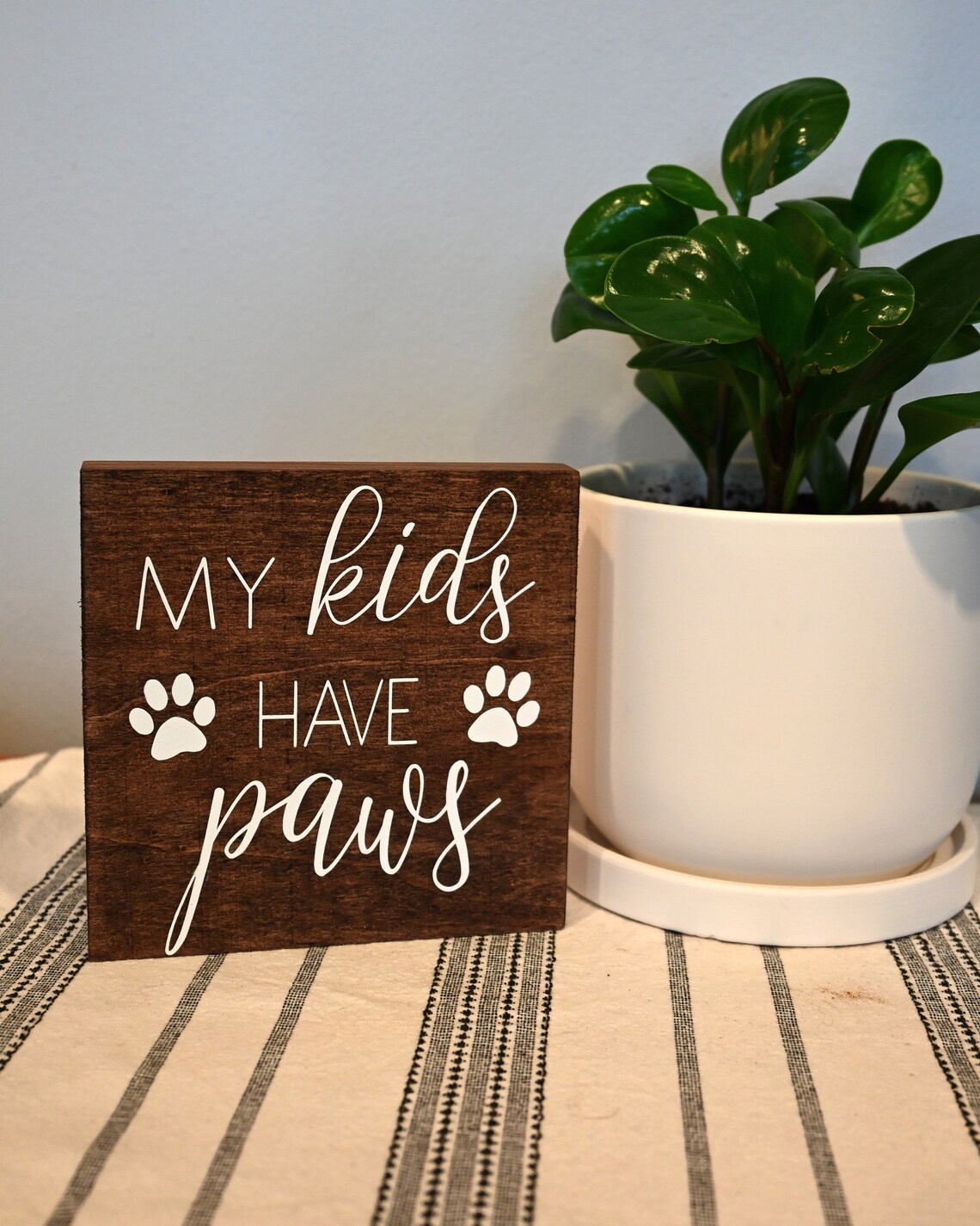 Pet Home Decor Signs Wood Home Office Decor Paw Print My Favorite ...