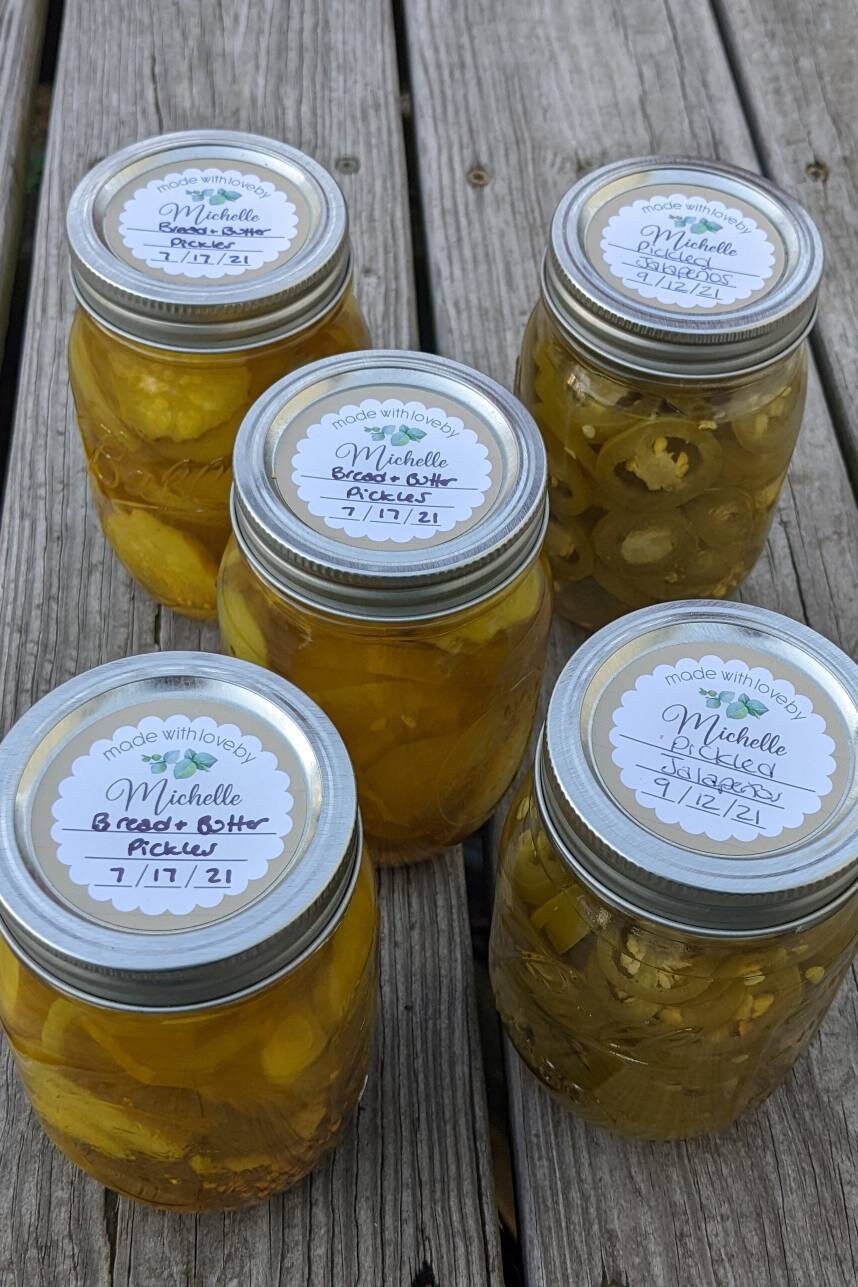 Personalized Canning Mason Jar Labels 12 Labels per Order - Etsy