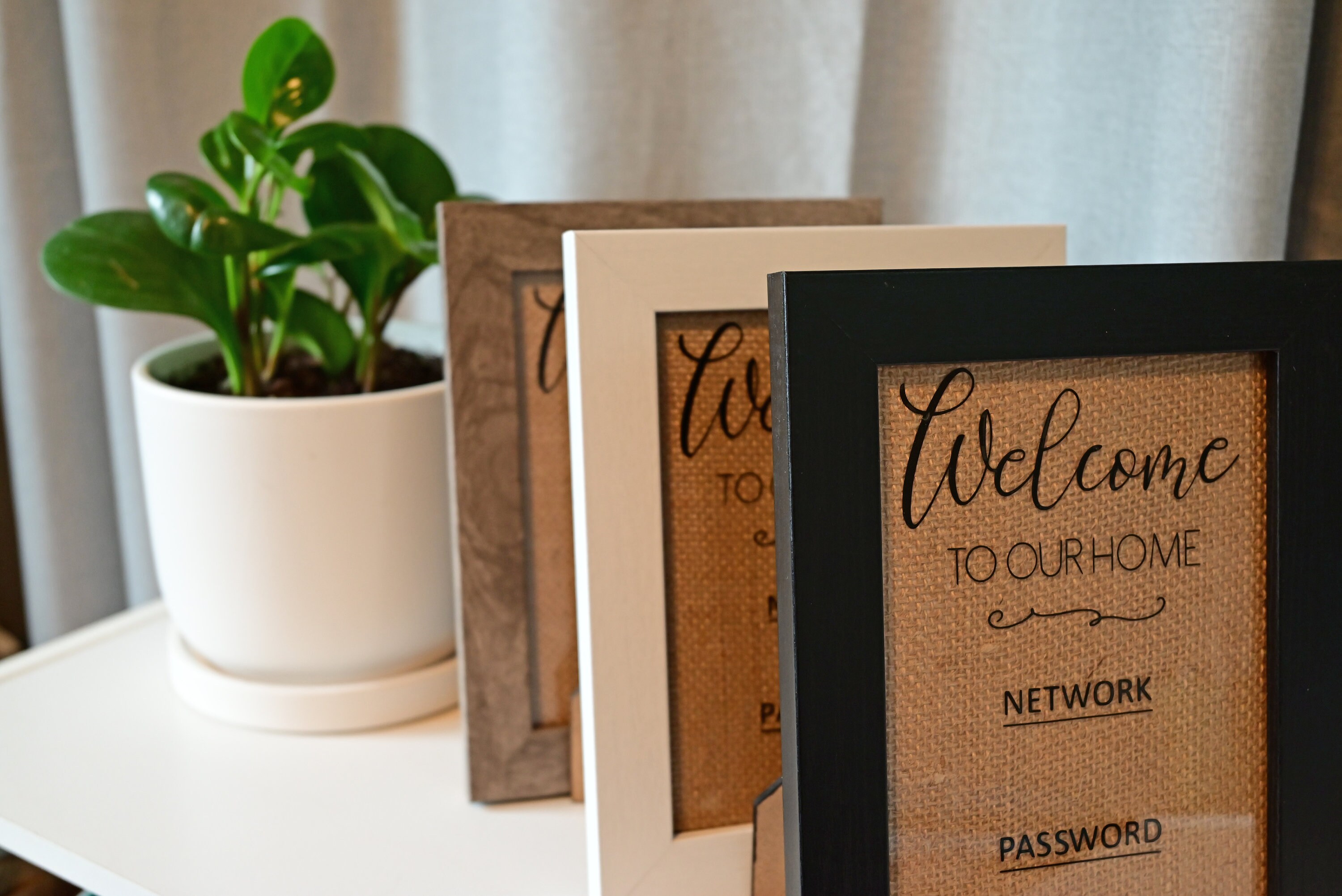 Guest Room Wifi Welcome Framed Sign | Add Your Personal Wifi Network ...