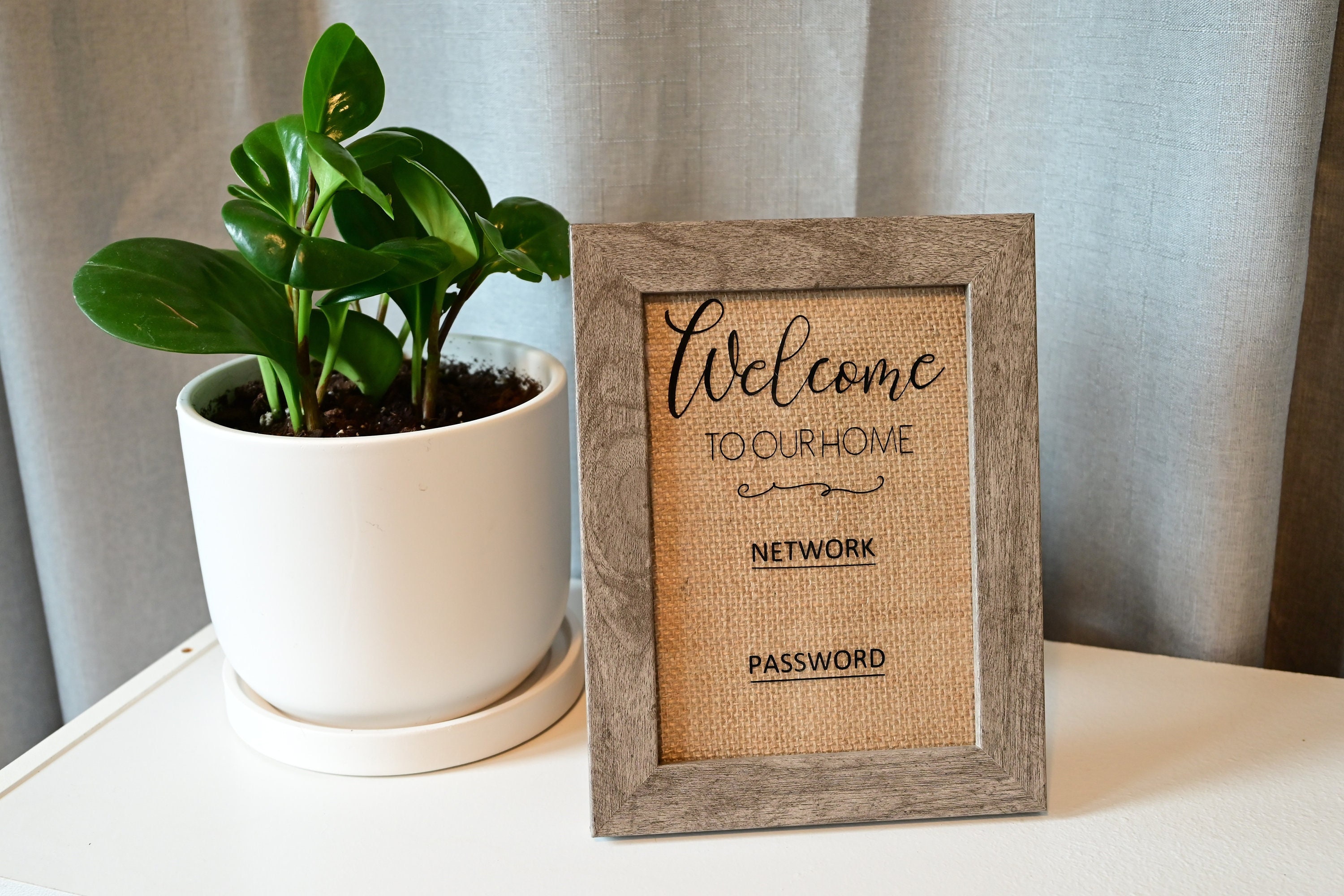 Guest Room Wifi Welcome Framed Sign | Add Your Personal Wifi Network ...