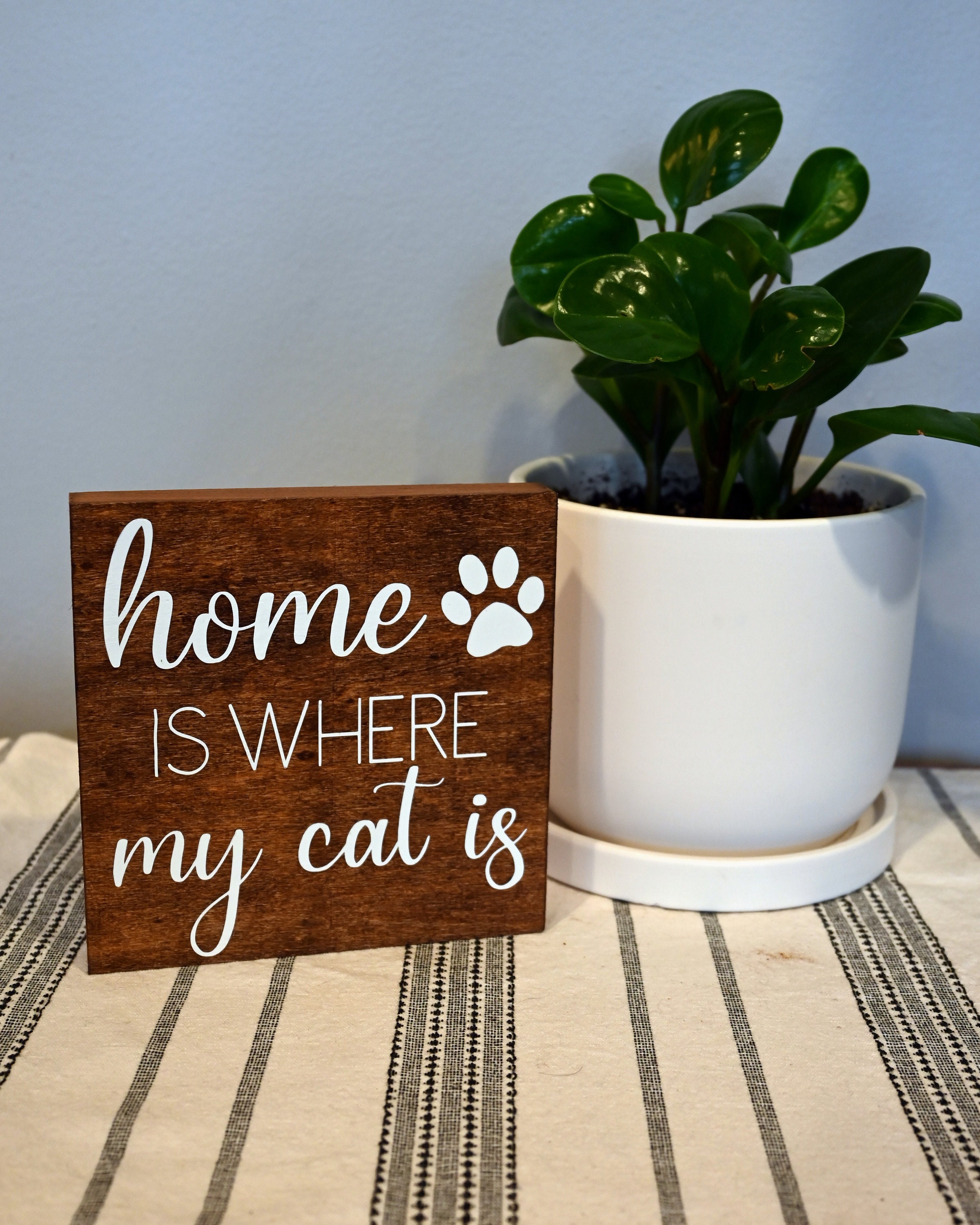 Pet Home Decor Signs Wood Home Office Decor | Paw Print | My Favorite ...