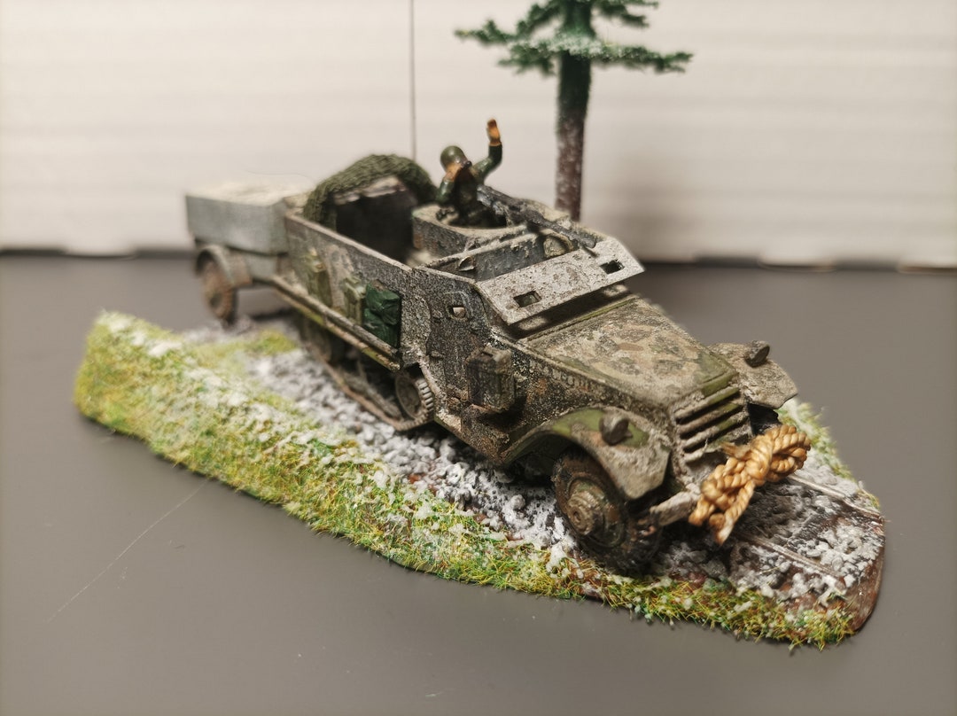 Pro Built, Paint &weathered 1/76 Scale M16 Halftrack Diorama Winter ...