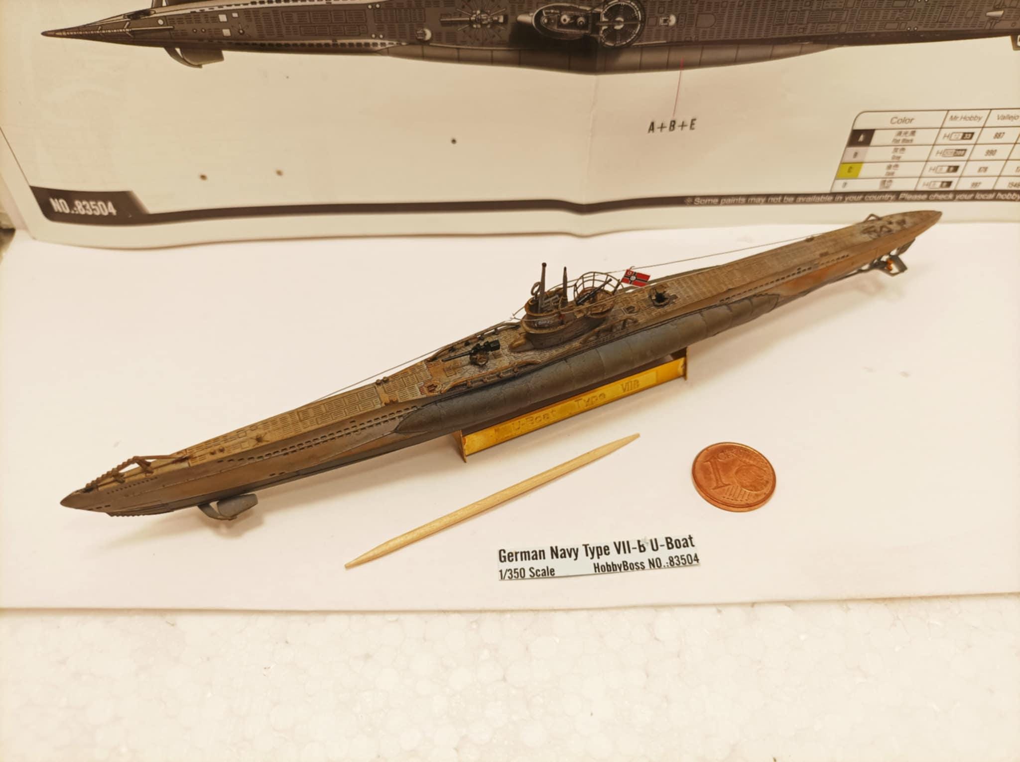 1/350 Scale Type (type) VII B WW2 German Submarine U-boot Pro Built ...