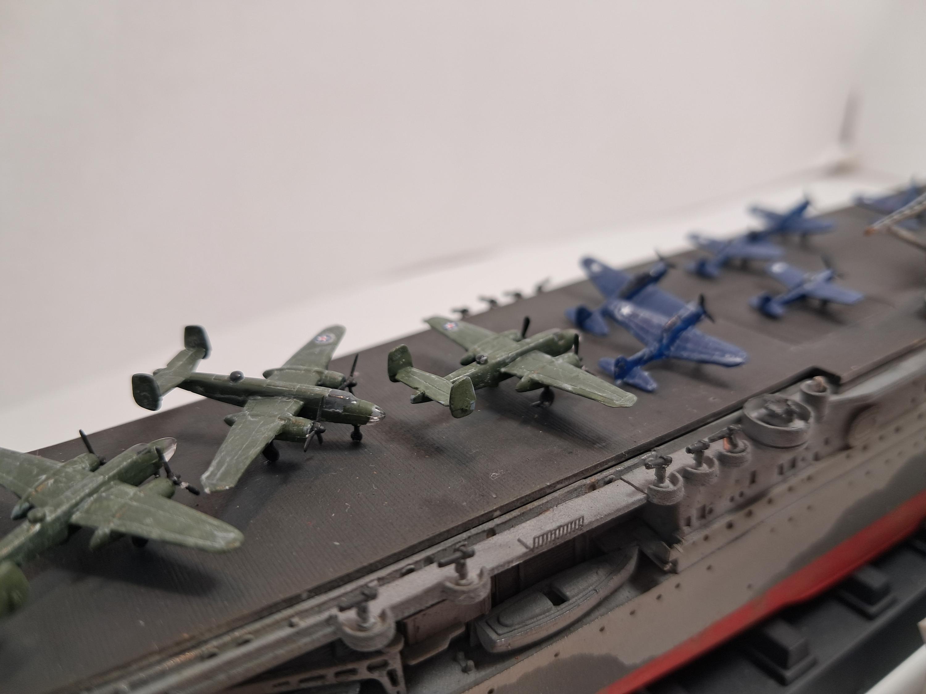 USS HORNET 1/700 Scale Pro Buil, Paint, Weathered Warship Model With ...