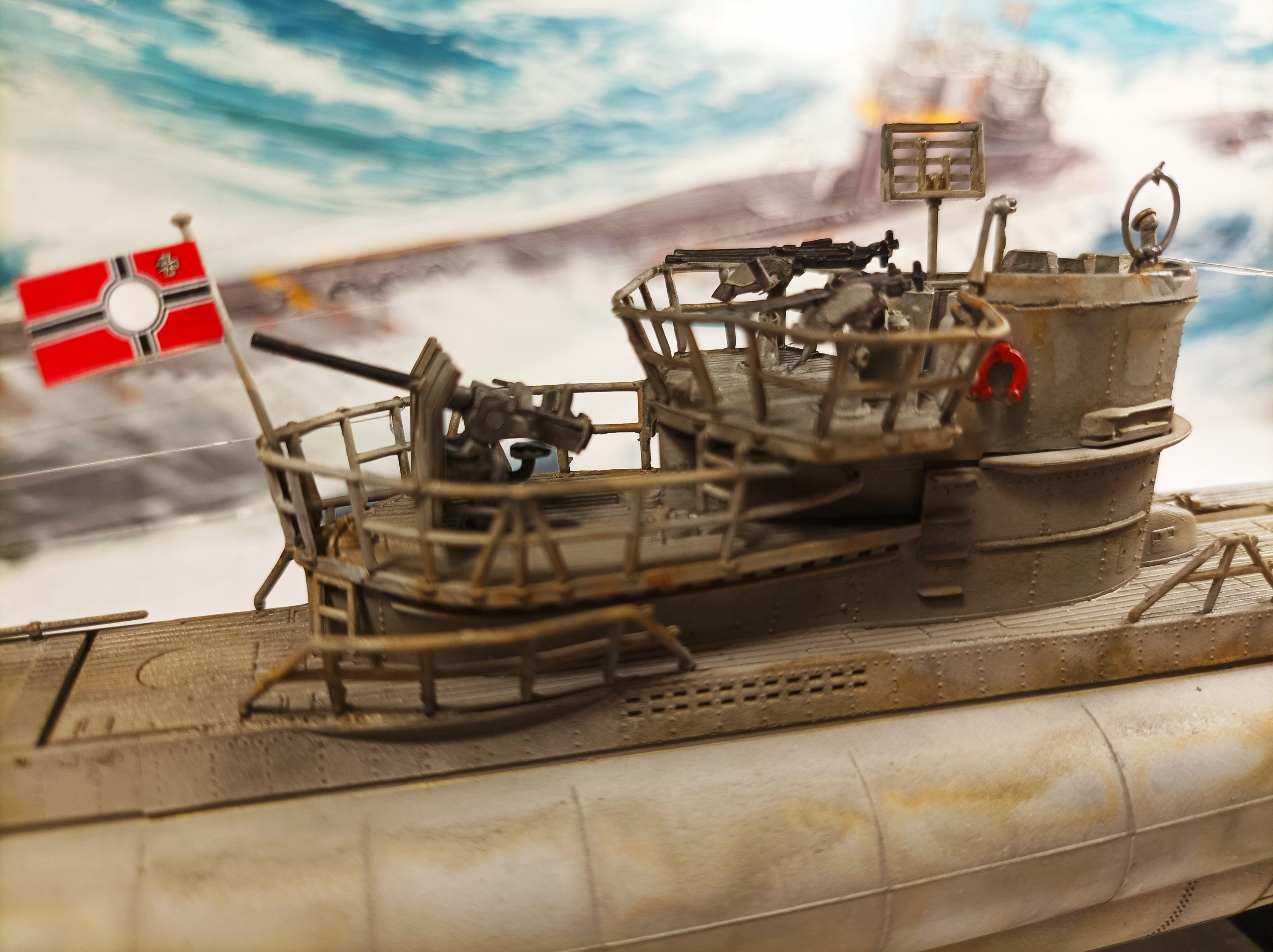 Pro Built, Paint & Strongly Weathered German Submarine (U Boot) 1/144 ...