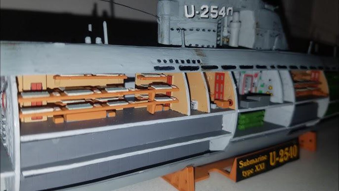Pro Built, Paint & Weathered German WWII Submarine Type XXI With ...