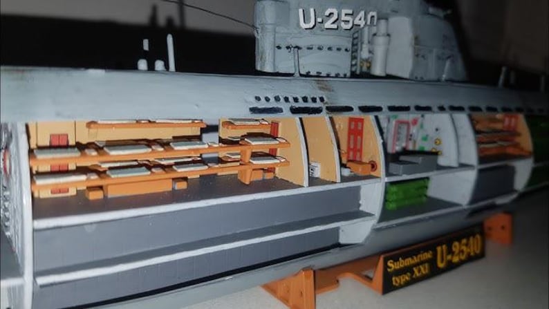 Pro Built, Paint & Weathered German WWII Submarine Type XXI With ...