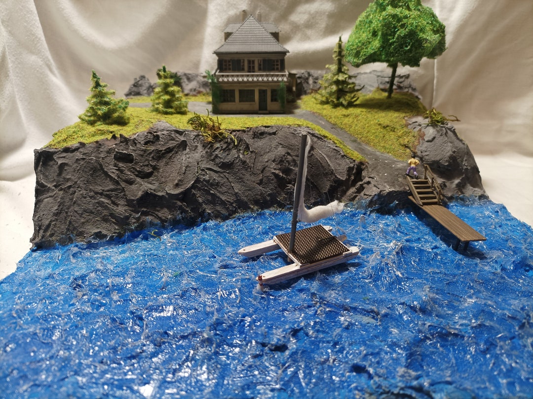 N Scale Unique Seaside Diorama With Working Lights. - Etsy